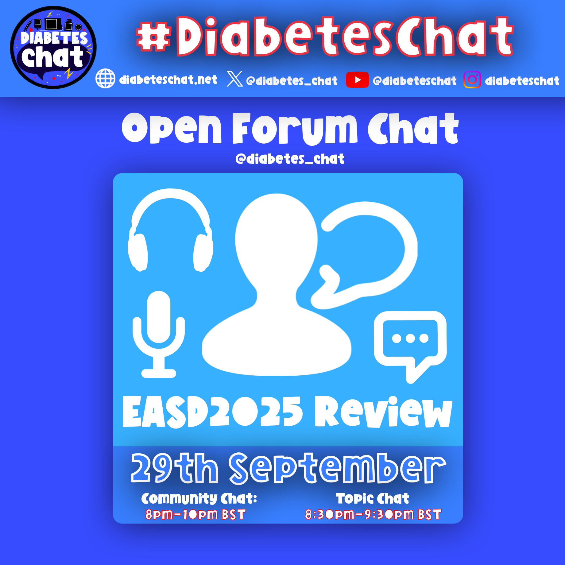#DiabetesChat – A place for anyone with Diabetes to chat!