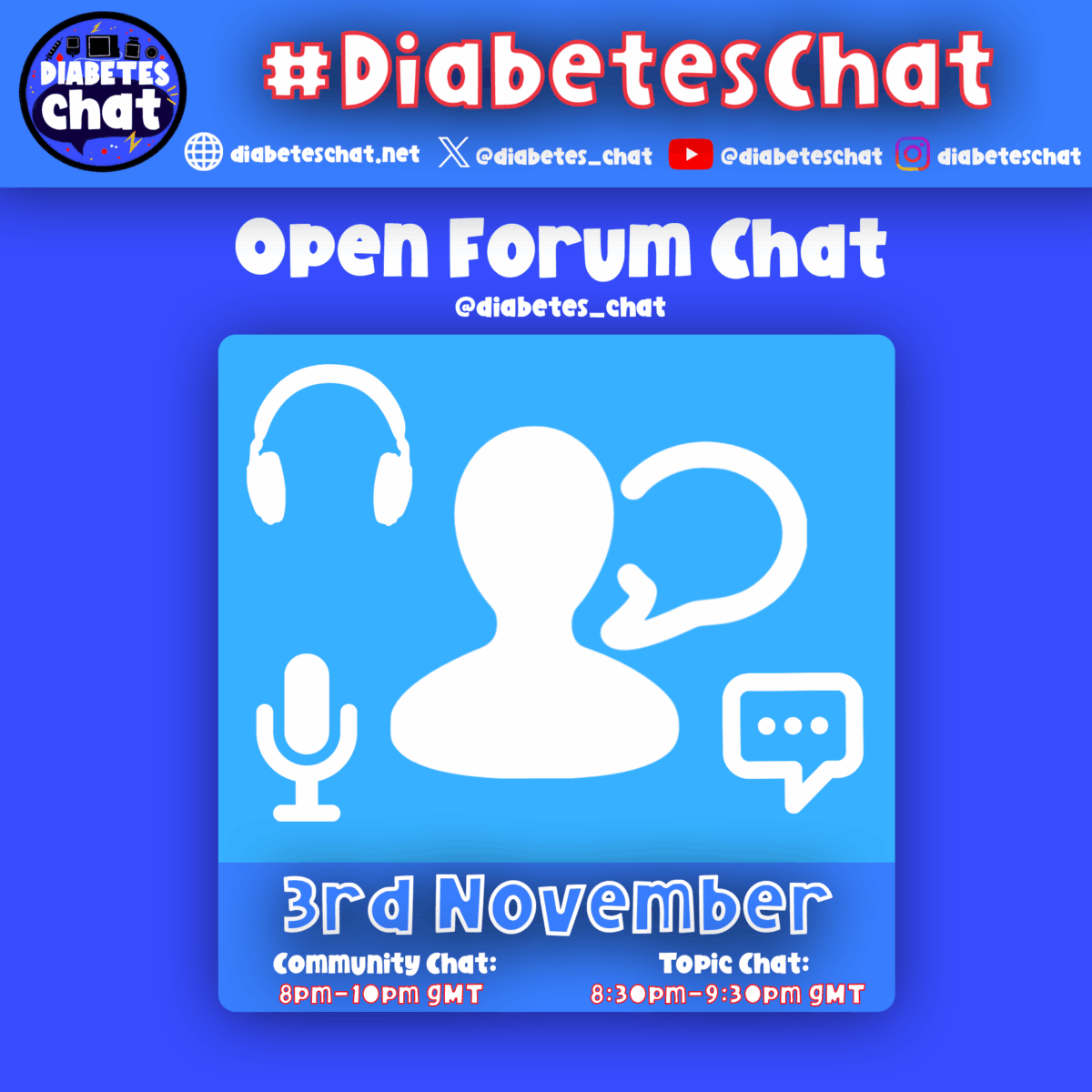 #DiabetesChat – A place for anyone with Diabetes to chat!